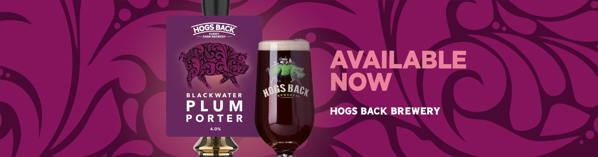 Blackwater Plum Porter is Pouring – Hogs Back Brewery