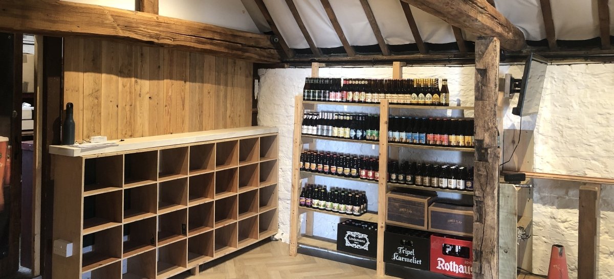 Brewery Shop Refurb continues on the first floor – Hogs Back Brewery