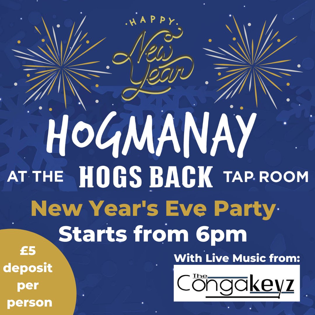 Celebrate Hog-Manay at the Tap! – Hogs Back Brewery