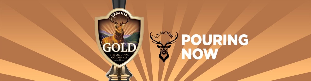 Exmoor Gold Back Pouring in the Brewery Shop – Hogs Back Brewery