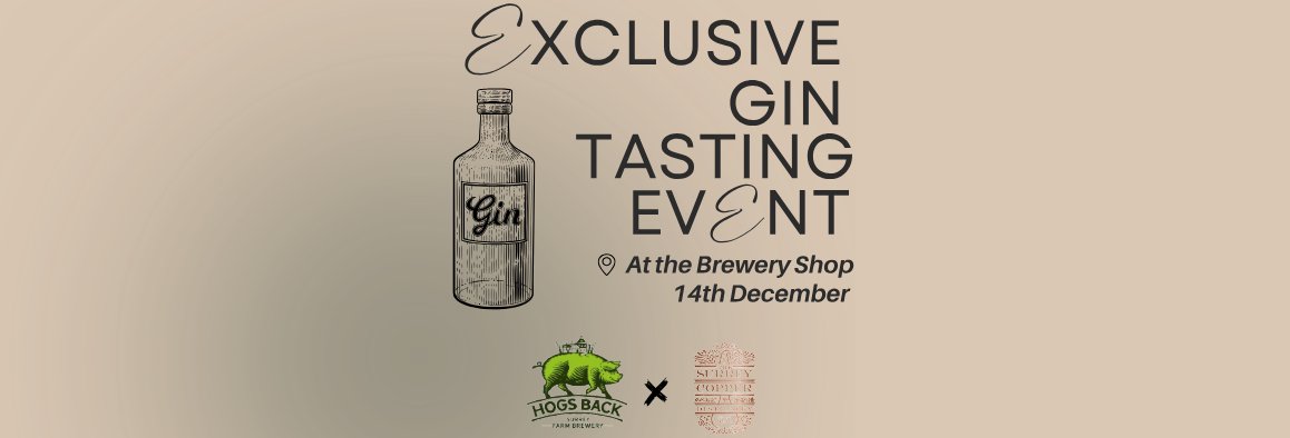 Copperfield Gin Tasting in the Brewery Shop – Hogs Back Brewery