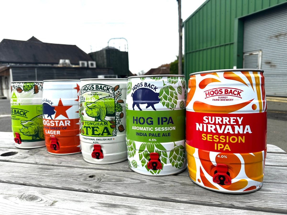 New 5L mini kegs – Hogs Back Brewery