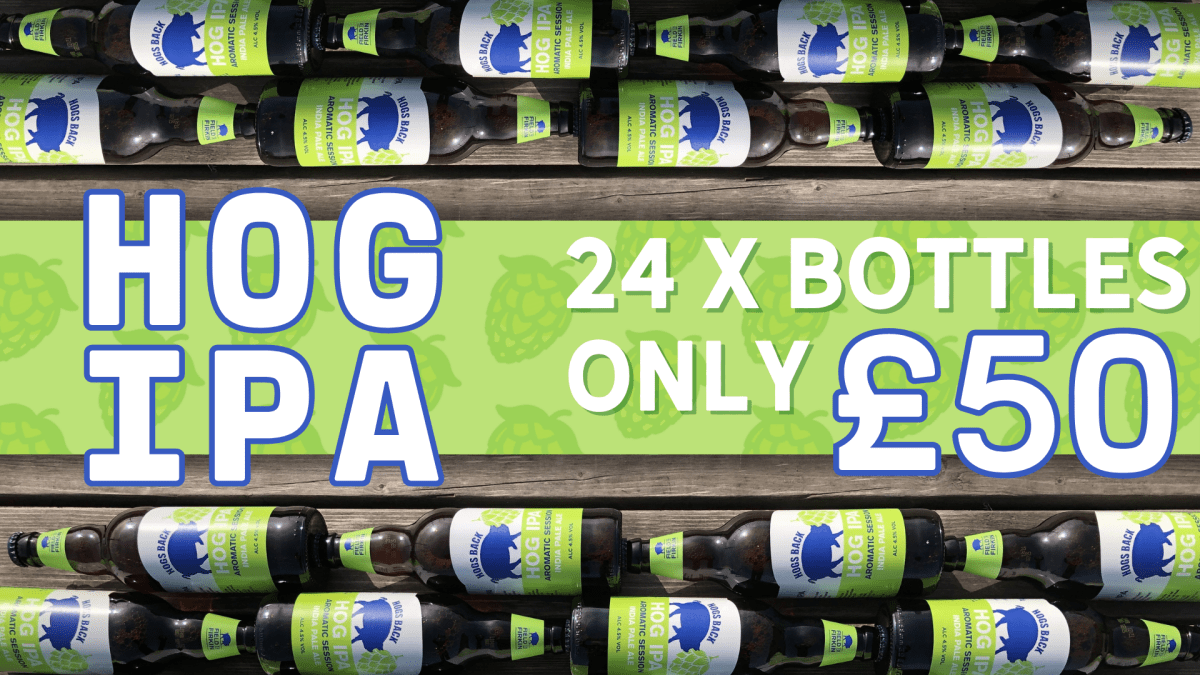 Spring Hog IPA bottle promotion – Hogs Back Brewery