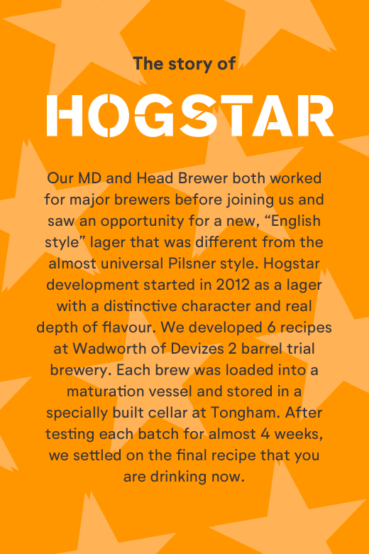Hogstar - Fresh Draught Lager Beer – Hogs Back Brewery