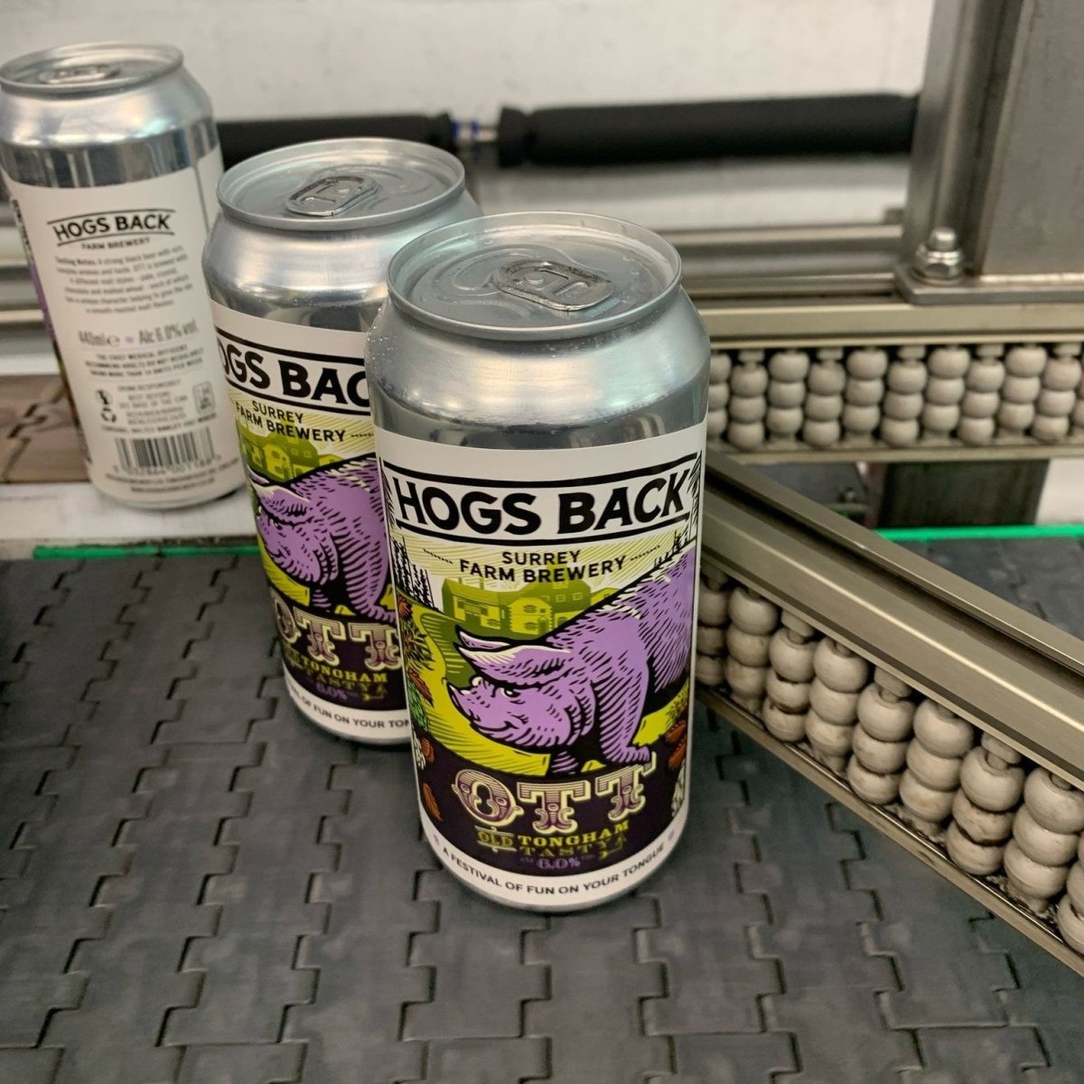 OTT [Old Tongham Tasty] black beer cans x12 – Hogs Back Brewery