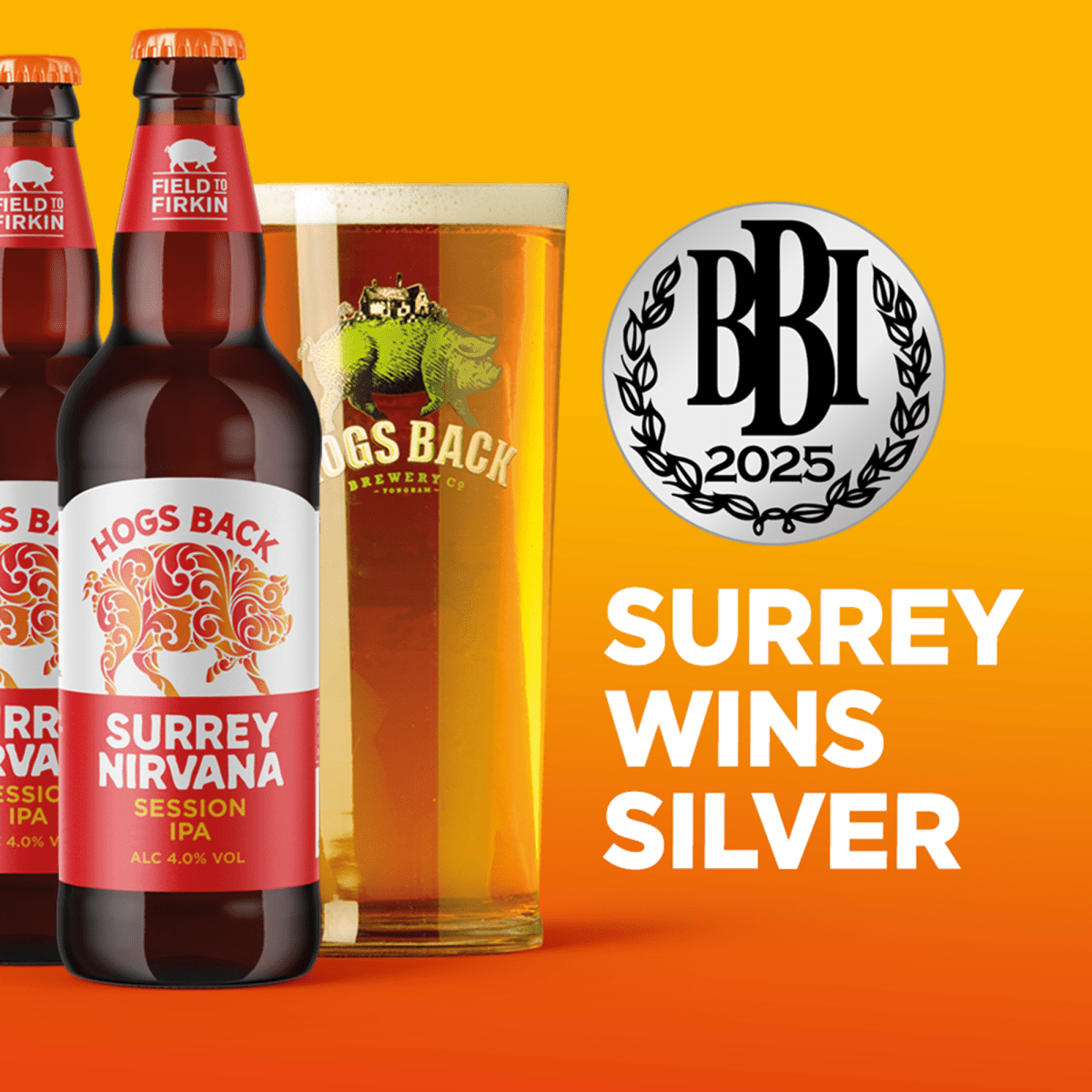 Surrey Nirvana Session IPA Bottled beer x8 – Hogs Back Brewery